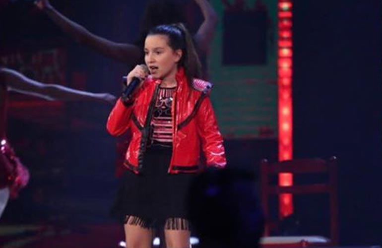 Earta Gjinolli performon në gjysmëfinalen e “The Voice Kids - Albania ...